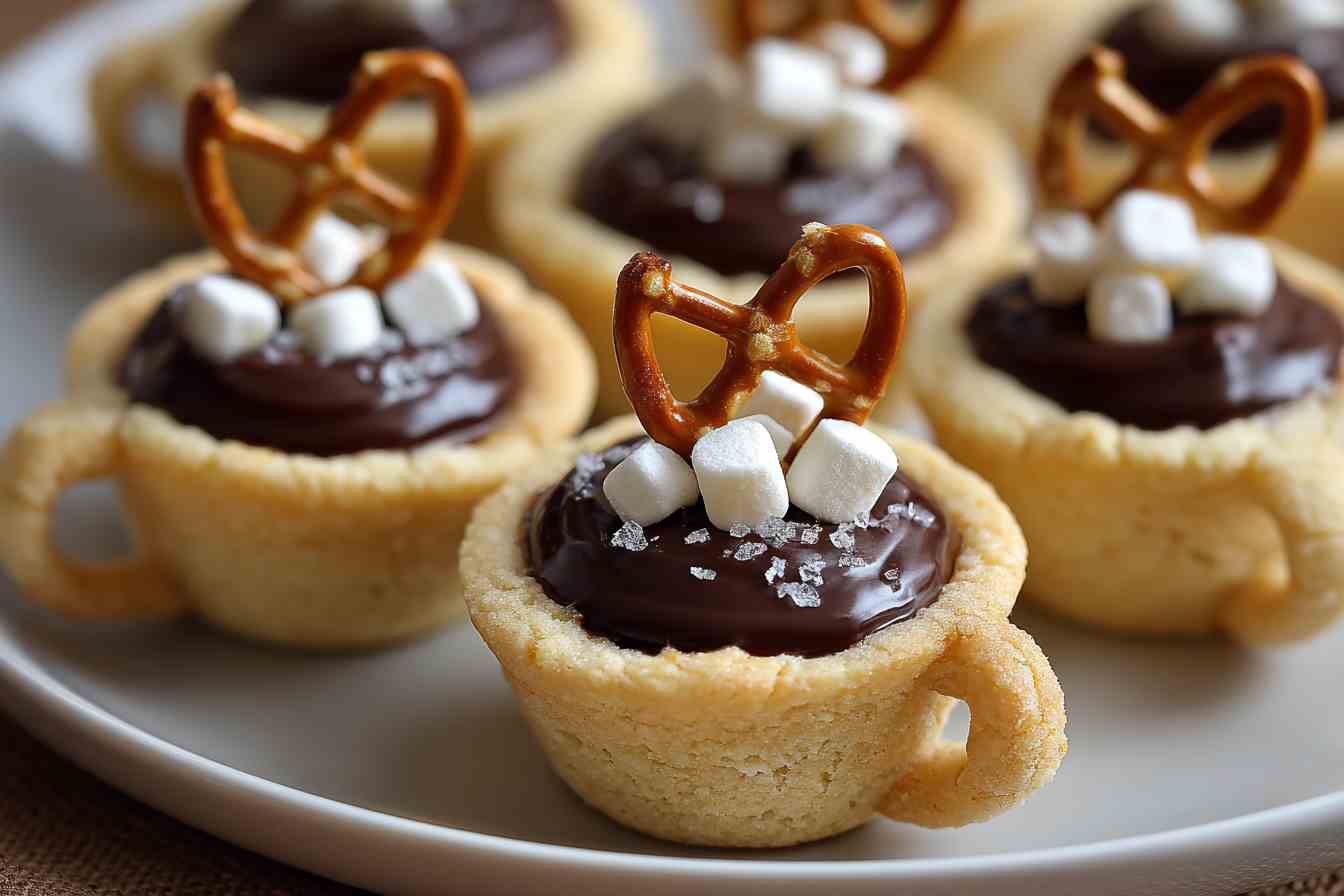 Mini Hot Cocoa Cookie Cups – Easy Cozy Chocolate Treats